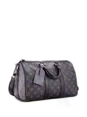 LOUIS VUITTON Keepall Bandouliere 35 Travel Bag Monogram Eclipse Canvas