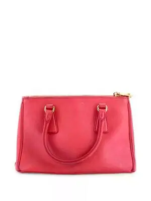 Prada Bicolor Double Zip Lux Tote Saffiano Leather Mini Satchel