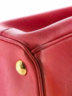 Prada Bicolor Double Zip Lux Tote Saffiano Leather Mini Satchel