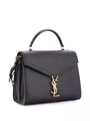 Saint Laurent Cassandra Top Handle Bag Leather Medium Satchel