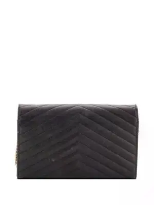 Saint Laurent Classic Monogram Wallet On Chain Bag - Black