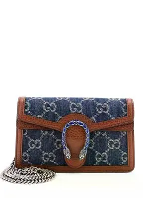 Gucci Dionysus Bag Gg Denim Super Mini Crossbody Bag - Blue