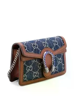Gucci Dionysus Bag Gg Denim Super Mini Crossbody Bag