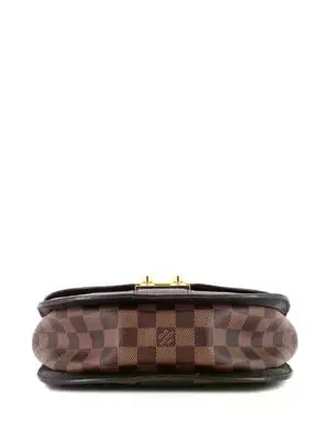 LOUIS VUITTON Damier Leather Shoulder Bag - Black