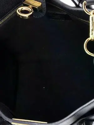 LOUIS VUITTON On My Side Tote Leather With Monogram Canvas Pm Shoulder Bag