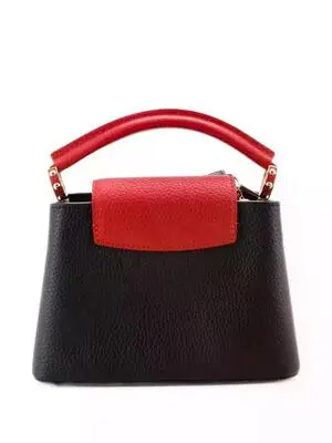 LOUIS VUITTON Capucines Bag Leather Mini Satchel - Black