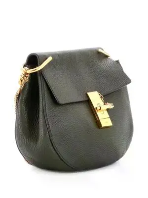 Chloé Drew Leather Small Crossbody Bag - Green