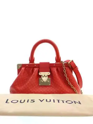 LOUIS VUITTON Embossed Calfskin Nanogram Satchel
