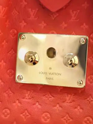 LOUIS VUITTON Embossed Calfskin Nanogram Satchel