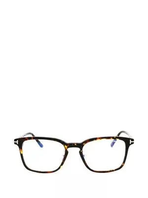 TOM FORD Tortoiseshell-effect Rectangle-frame Glasses - Brown
