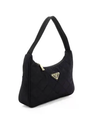 Prada Hobo Quilted Tessuto Small Shoulder Bag