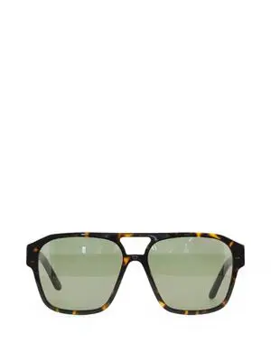 FACE.HIDE Tortoiseshell-effect Pilot-frame Sunglasses - Brown