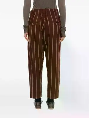 UMA WANG Stripe-pattern Drawstring Trousers