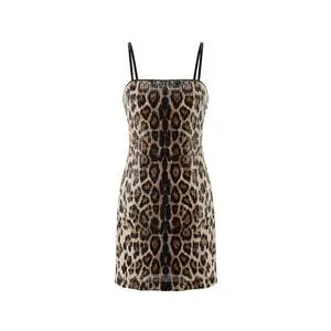 AISL Leopard Sequin Slip Mini Dress