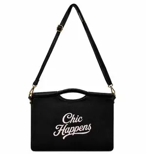 LILLY LOVES Chic Happens Vegan Leather Clutch - Black