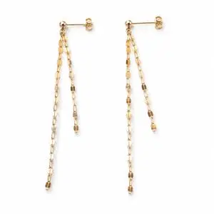 VERITA NEW YORK 14k -filled Oval Disc Chain Drop Earrings