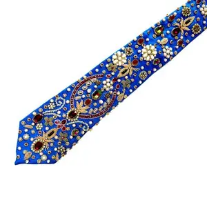 ZARS LONDON Embellished Neck Tie - Blue