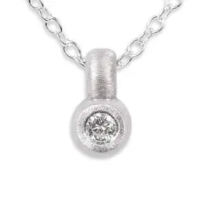 ADRIAN ASHLEY Pendant Featuring A Natural Diamond Reclaimed From Vintage Jewellery - Silver