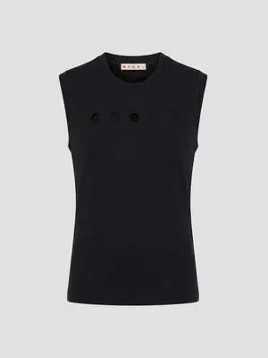 Marni Cotton Knit Logo T-shirt