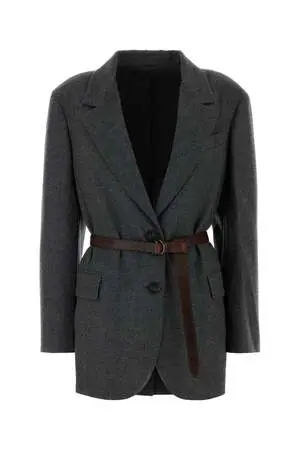 Brunello Cucinelli Dark Wool & Cashmere Blazer