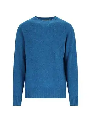 Howlin' 100% Fine Wool Crew Neck Sweater - Blue