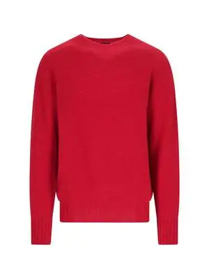 Howlin' 100% Fine Wool Crew Neck Sweater - Red