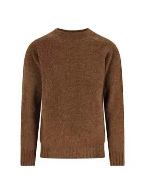Howlin' 100% Fine Wool Crew Neck Sweater - Brown