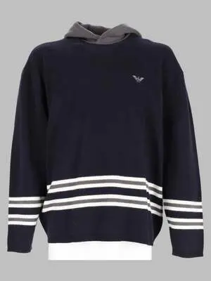 Emporio Armani Virgin Wool Hooded Sweater