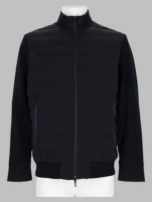 Emporio Armani Quilted Hybrid Zip Front Jacket