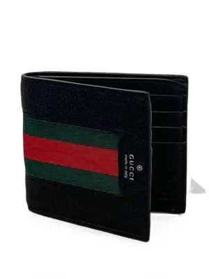 Gucci Stripe Bifold Wallet - Blackvrv