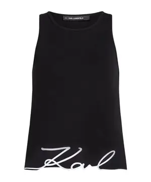 Karl Lagerfeld Logo-detail Top - Black