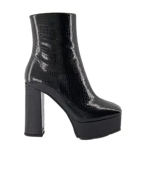 GIUSEPPE ZANOTTI Morgana Square Toe Ankle Boots - Black