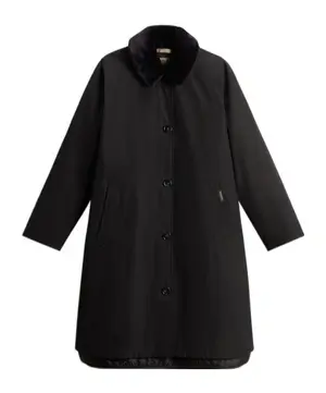 Woolrich Single Breasted Faux Fur Collar Coat