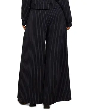 Vintage Havana Striped Pleated Front Wide Leg Pants