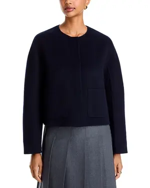 Lafayette 148 New York Wool & Cashmere Collarless Jacket