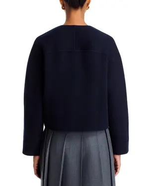 Lafayette 148 New York Wool & Cashmere Collarless Jacket