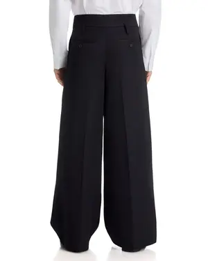 Simone Rocha Relaxed Wide Leg Pleated Pants