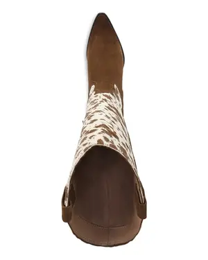 Sam Edelman Calf Hair Western Boots - Warm Nutmeg