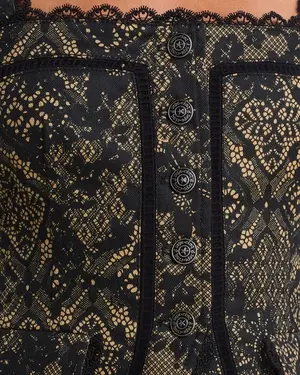 Cinq À Sept Myra Printed Patchwork Lace Top