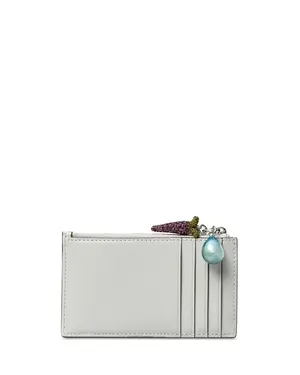 Tory Burch Kira Diamond Quilt Charm Leather Card Case