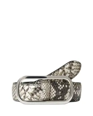 Veronica Beard Loop Embossed Leather Belt