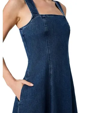 French Connection Delancey" Denim Midi Dress