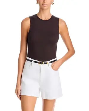 Majestic Filatures Soft Touch Sleeveless Crewneck Tank - Chocolate