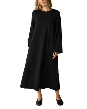 Eileen Fisher Extra Fine Ponte Crewneck Maxi Dress