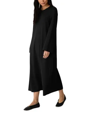 Eileen Fisher Extra Fine Ponte Crewneck Maxi Dress