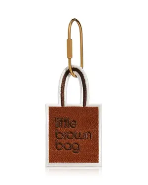 ABBODE Abbod Little Brown Bag Embroidered Bag Charm - Multi