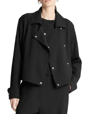 SAINT ART Circe Matte Charmeuse Jacket - Black