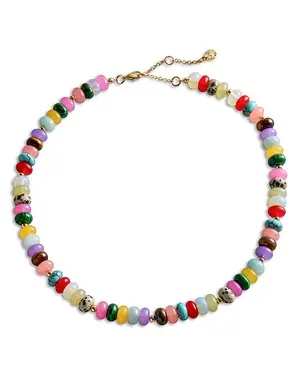 Baublebar Aaliyah Gemstone Beaded Collar Necklace, 17-20 - Multi
