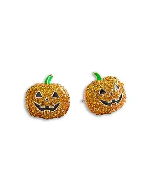 Baublebar Pave Jack O Lantern Stud Earrings - Orange