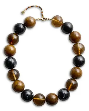 Baublebar Jane Beaded Statement Collar Necklace, 17-20 - Brown Multi